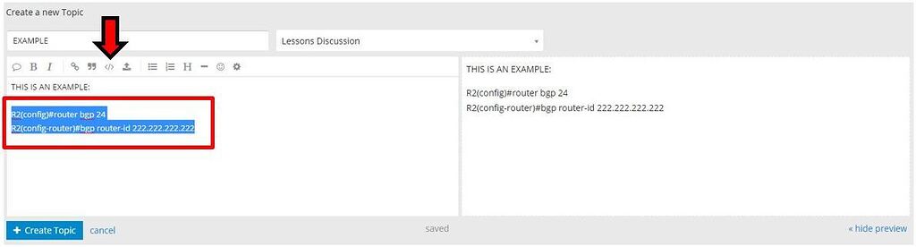 How to post configuration snippets - Rules / Guidelines / Policies - NetworkLessons.com ...