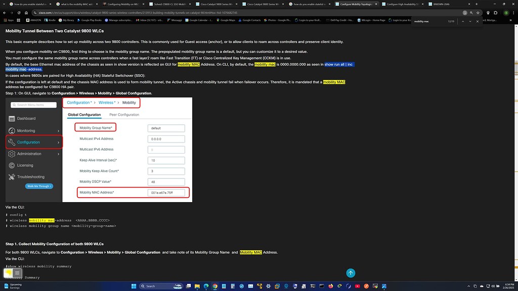 WLC 9800 - Mobility-SSO - Wireless - NetworkLessons.com Community Forum